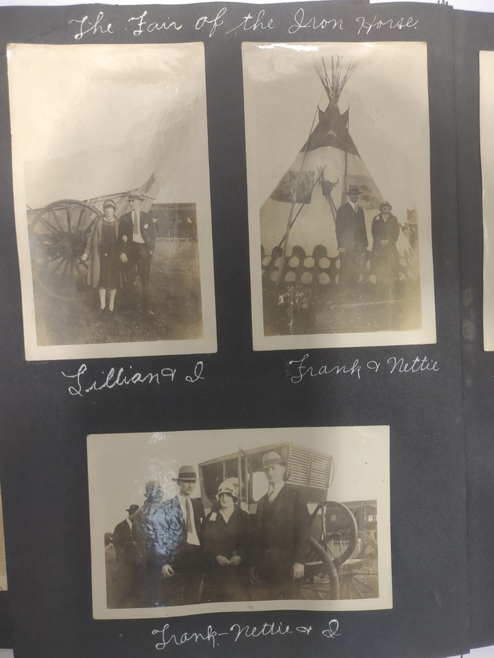 Vtg 1927 Photo Album Fair of the Iron Horse Two Guns White Calf Ford ...