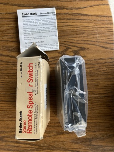 Realistic Stereo Remote Speaker Switch 3-Way 40-125A Radio Shack ...