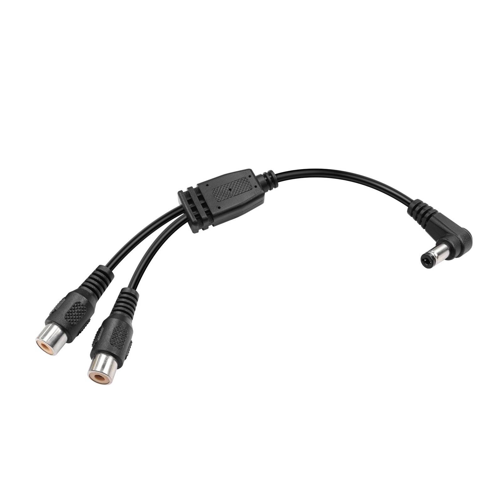 Short DC Power Splitter Right Angle 5.5mm x 2.1mm Male to Double RCA Female C... | eBay