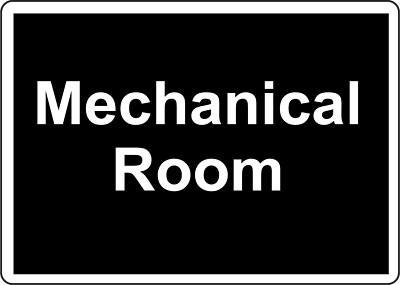 MECHANICAL ROOM | Laminated Vinyl Decal Sticker Label | eBay