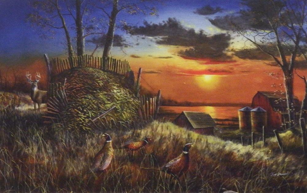 Jim Hansel "Sharing the Bounty" Pheasant Deer Print 12" x 7.5" | eBay