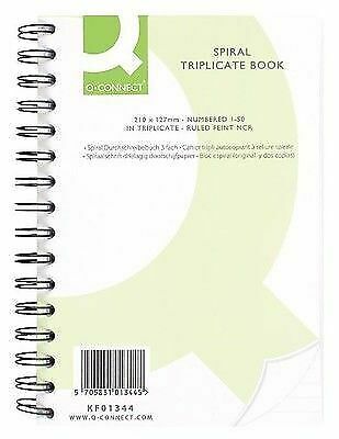 Q-Connect Wiro Bound Carbonless Triplicate Book 8x5 Inches KF01344 for ...
