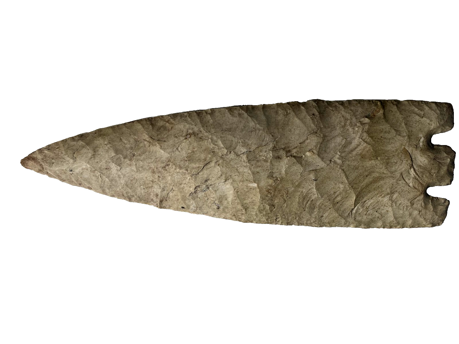 8 3/4 inch Long Base Tang Knife Missouri Native American Arrowhead Tan ...