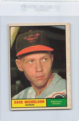 1961 Topps #182 Dave Nicholson Orioles EX *DA-D6809 | eBay
