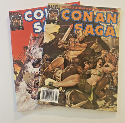 Marvel Magazine Conan Saga #48 And #65 - Lot of 2 Issues | eBay