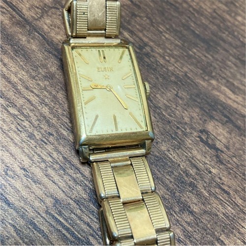 Elgin Vintage Antique 1955 Hand-Wound 14K Gold Filled Square Watch ...