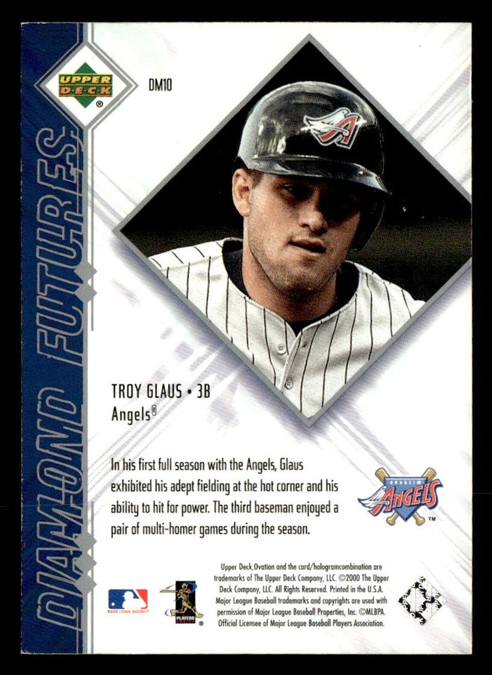 Troy Glaus 2000 Upper Deck Ovation Card #DM10 Anaheim Angels | eBay