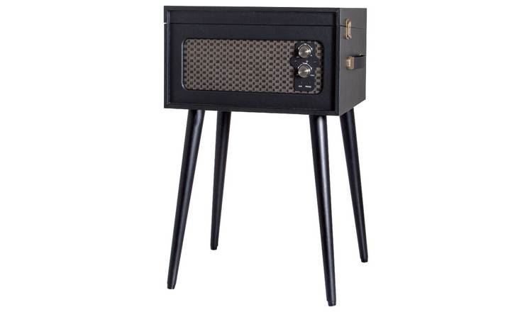 Bush Retro Wooden Turntable Vinyl Record Player Legs & Bluetooth ...