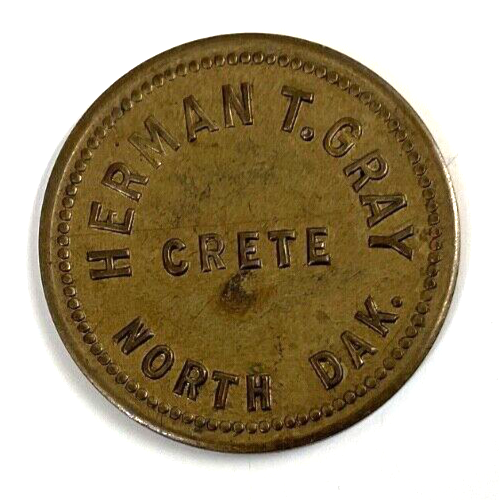 Crete North Dakota Herman T. Gray Trade Token | eBay
