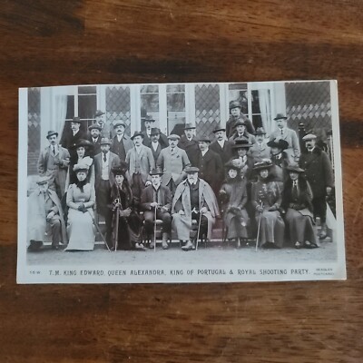 King Edward Queen Alexander Portugal Royal Shooting Party Postcard Real ...