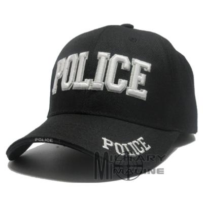 Police 3D Officer Baseball Cap Hat Law Enforcement Hat Black White ...