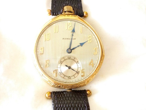 WORKING MARRIAGE HAMILTON 1938 ART DECO POCKET WATCH CONVERSION RELOJ ...
