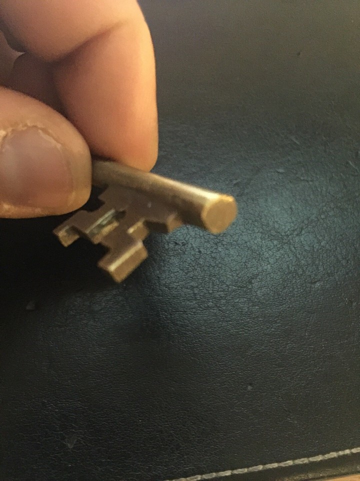 Victorian Heart Key Patina Brass Castle Skeleton Collector GIFT ...