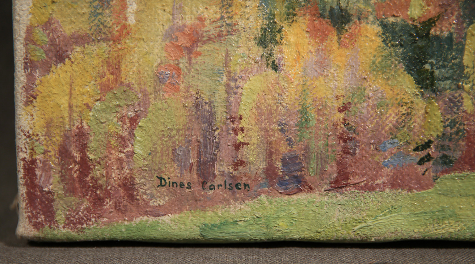 Dines Carlsen, Antique American Oil Painting Impresionistic, Mexican ...