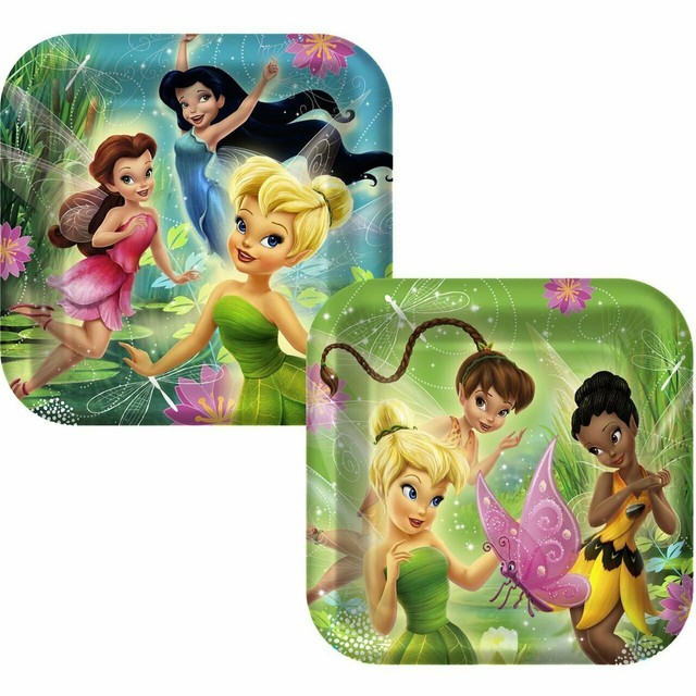 Tinker Bell & Fairies Tinkerbell Party Supplies-Large Plates 8ct ...