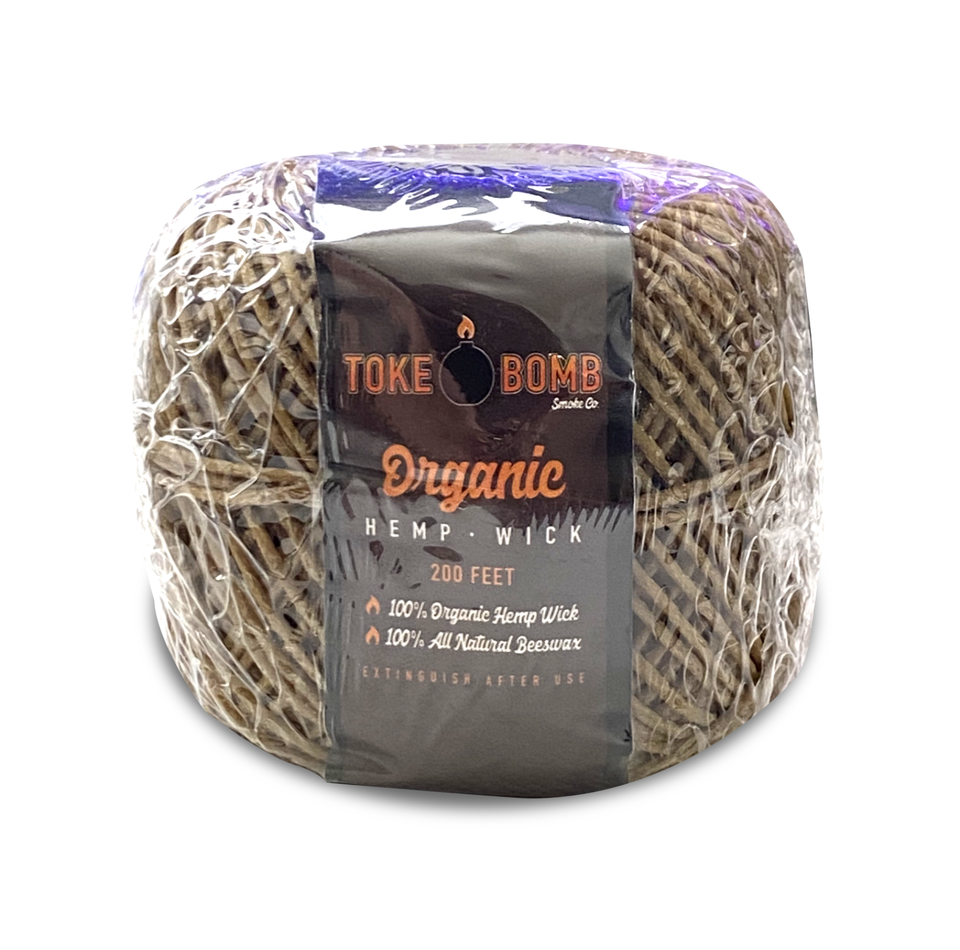TB Smoke Co. - 200ft 100% Organic Hemp Wick - 1mm - All Natural Beeswax Coating | eBay
