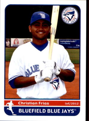 2012 Bluefield Blue Jays Grandstand #16 Christian Frias Salinas Puerto ...