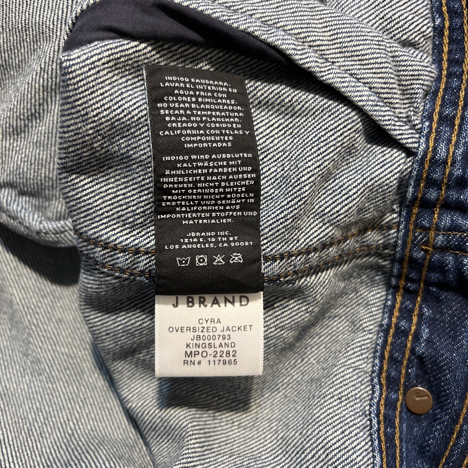 NWT $ J BRAND CYRA Oversized Jean Jacket in KINGSLAND XS | eBay