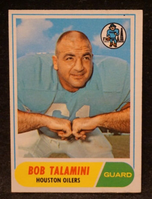 1968 Topps Football Card #68 Bob Talamini Houston oilers | eBay