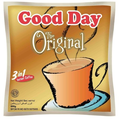 10 sachets x poudre de café instantanée Good Day, les trois originaux ...