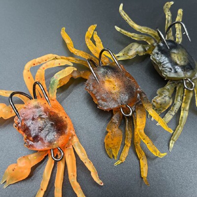 12pcs Artificial Crab Lure - 3D Simulation Soft Bait With Sharp Hook | eBay
