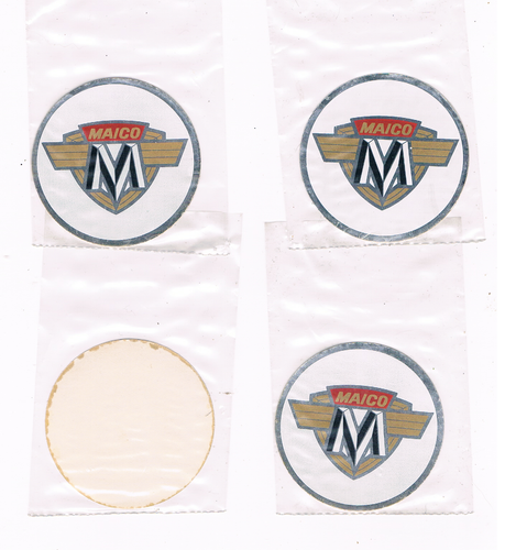 4 anciens stickers moto - MAICO - vintage - 1980 - métallisé - 6 cm | eBay