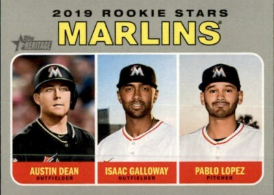 Austin Dean/Isaac Galloway/Pablo Lopez 2019 Topps Heritage Rookie Star ...