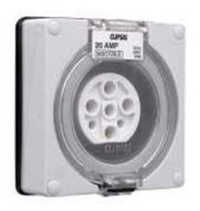 Clipsal 56-SERIES INDUSTRIAL SURFACE SOCKET 20A 500V 7-Pin Less ...