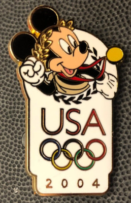 Disney pin 30889 USA Olympic Logo Mickey Mouse Olympics games 2004 ...