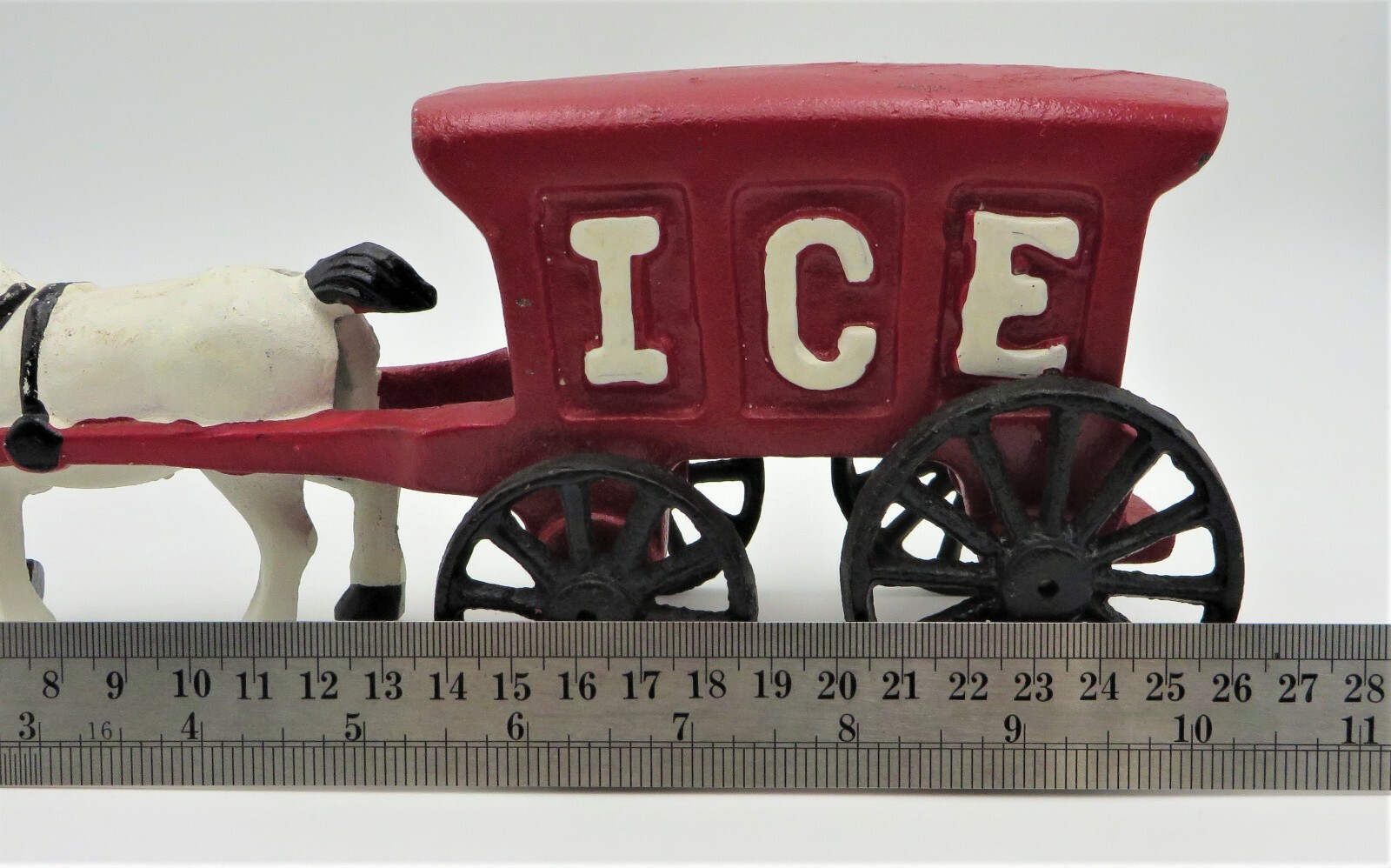 Vintage Cast Iron Horse Drawn ICE Wagon Carriage 10.5" Long | eBay
