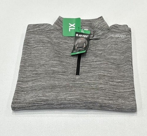 HI-TEC Men's 1/4 Zip Performance Pullover, Gray, Size XL | eBay