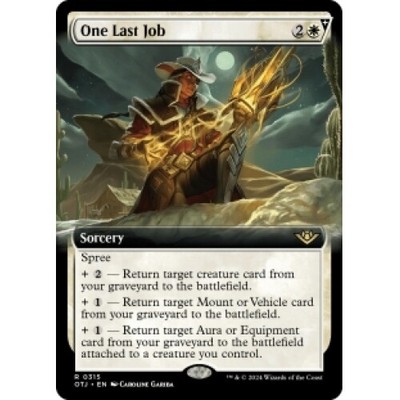 One Last Job (extended Art) X4 M/NM Magic MTG Outlaws Of Thunder ...
