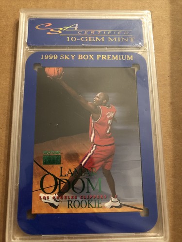 Lamar Odom - 1999-00 Skybox Premium Rookie #104 CSA CERTIFIED 10 GEM ...
