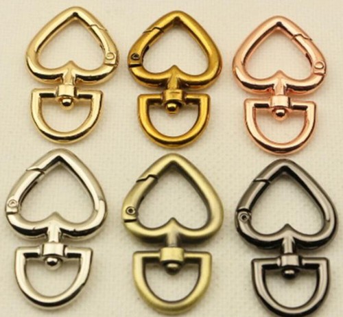 Bag Clasps Love Shaped Clasp Snap Hook Swivel Clips For Handbag Purse ...