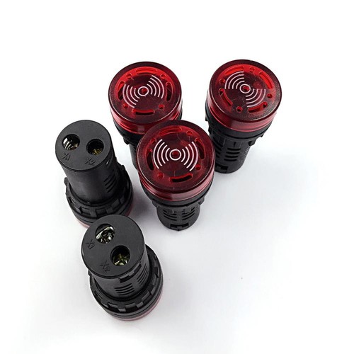 100pcs New AC110V 22mm Red LED Indicator Light & Buzzer [M_M_S] High ...