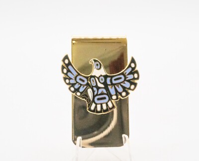 Tresham Gregg (Alaska) Enamel Eagle Gold Tone Money Clip Pacific ...