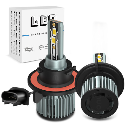 FOR MITSUBISHI RAIDER 2007-2009 H13 High Low Beam LED Headlight Bulbs ...