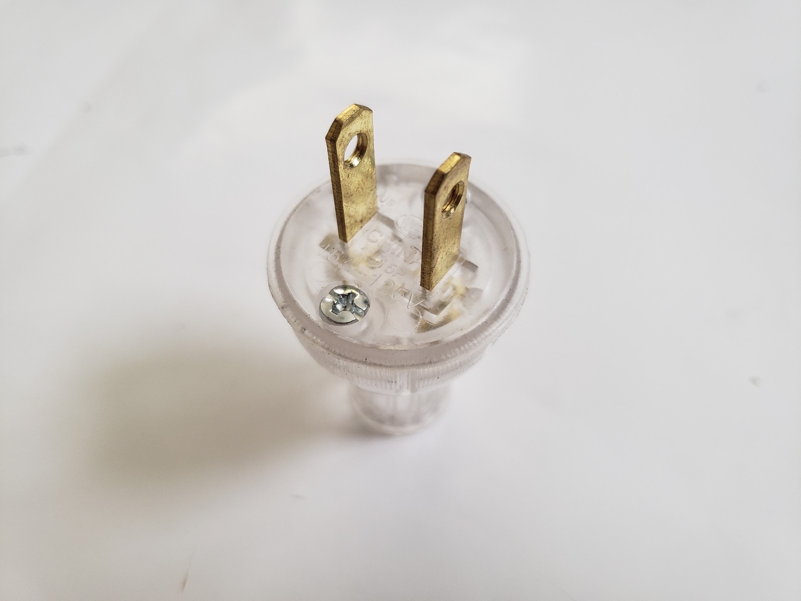 Round Vintage Antique Style CLEAR Electrical Plug for Lamp Cord Fan ...