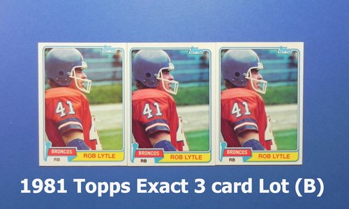 Rob Lytle Topps 1981 Exact 3 Card Lot (B) Broncos #s 464 | eBay