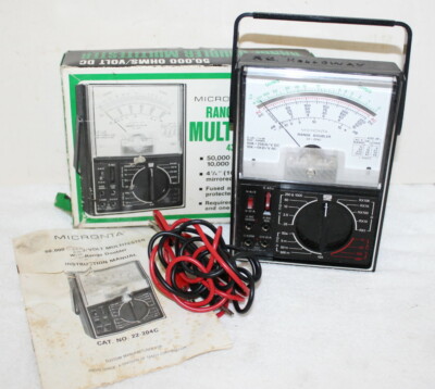 Micronta 22-204c Range Doubler Multi-tester 43 Ranges 50,000 Ohms/Volts ...