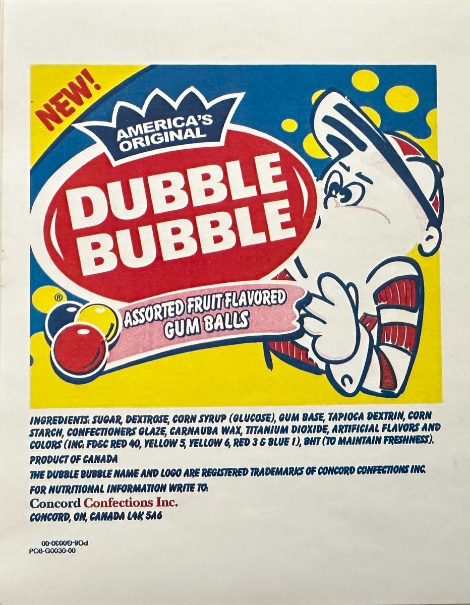 Double Bubble From The Beginning Write Dubble Bubble Giant Sticks