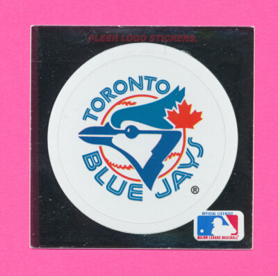 TORONTO BLUE JAYS CHROME TEAM LOGO STICKER DECAL MLB FLEER ALOMAR ...