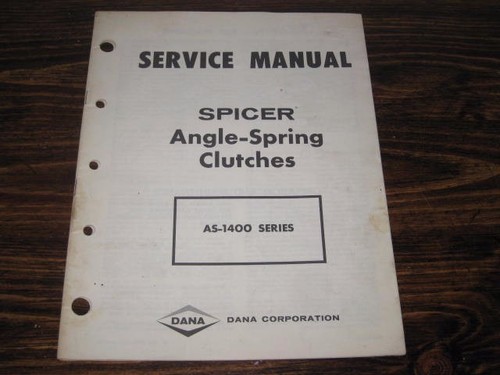SPICER Angle-Spring Clutches AS-1400 Series Manual | eBay