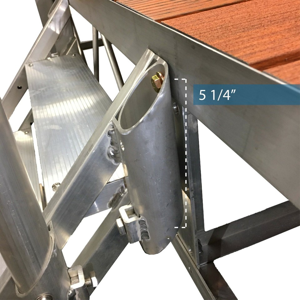 Aluminum Dock Stairs (5-Steps) | Jack Docks No-Skid Stair Kit with ...