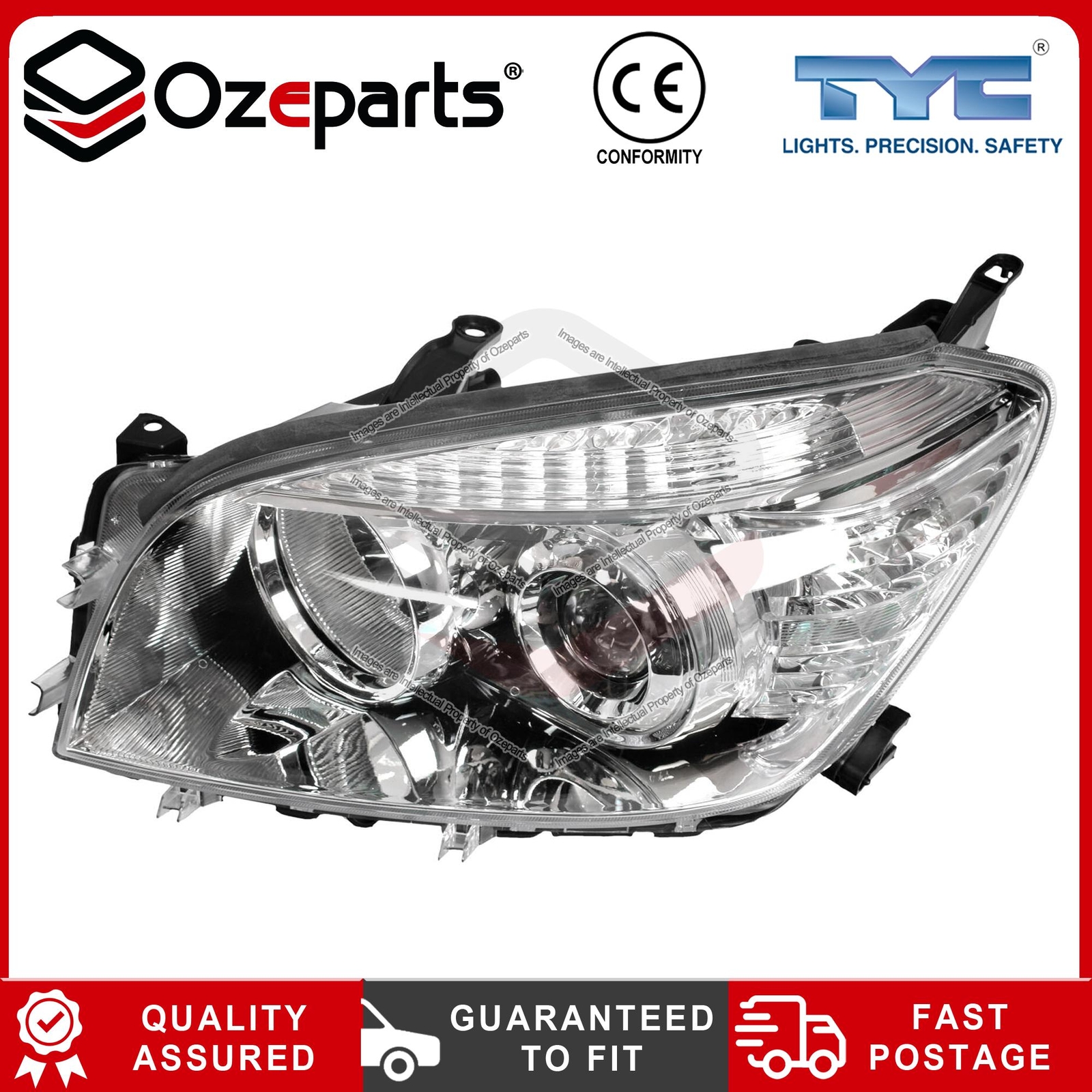 LH LHS Left Hand Head Light Lamp Chrome For Toyota RAV4 ACA30 2005~2008 ...