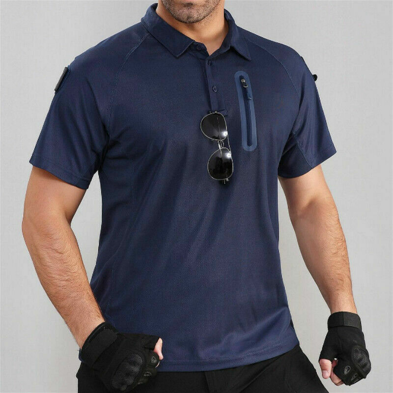 Mens Tactical T-shirt Quick Dry Combat Short Sleeve Military Army Shirt ...