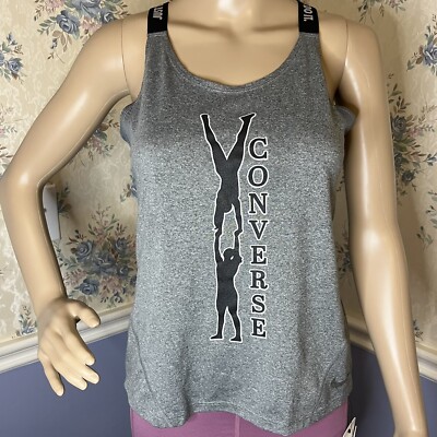 Nike Converse Tank Gray Dri-Fit Just Do It Criss Cross Back, Size S | eBay