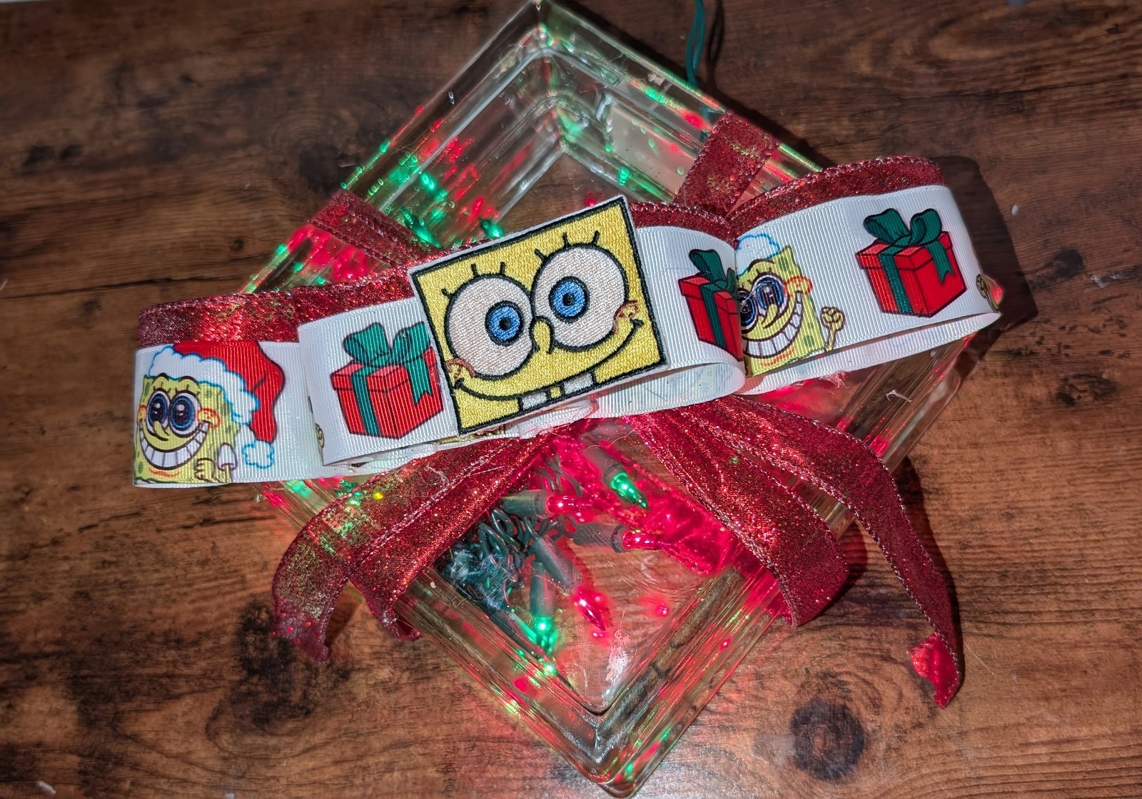 Christmas SpongeBob Light Up Glass Block | eBay