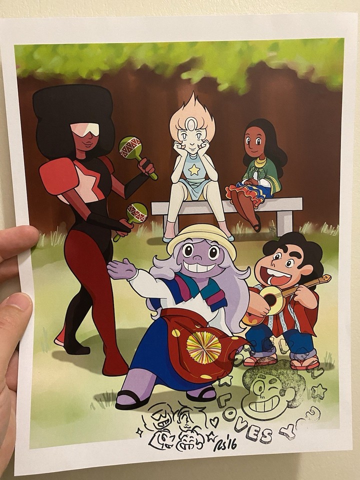 Cartoon Network - Steven Universe Print Signed & Sketch By Rebecca ...