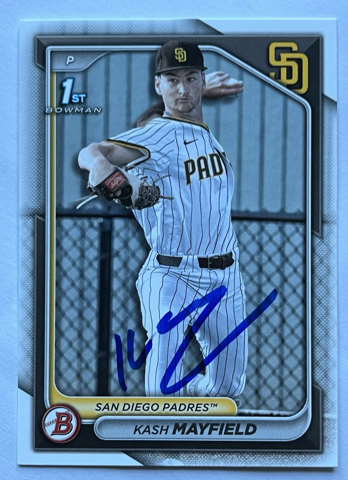 2024 Bowman Draft Kash Mayfield 1st Paper #BD-70 Padres IP Auto | eBay